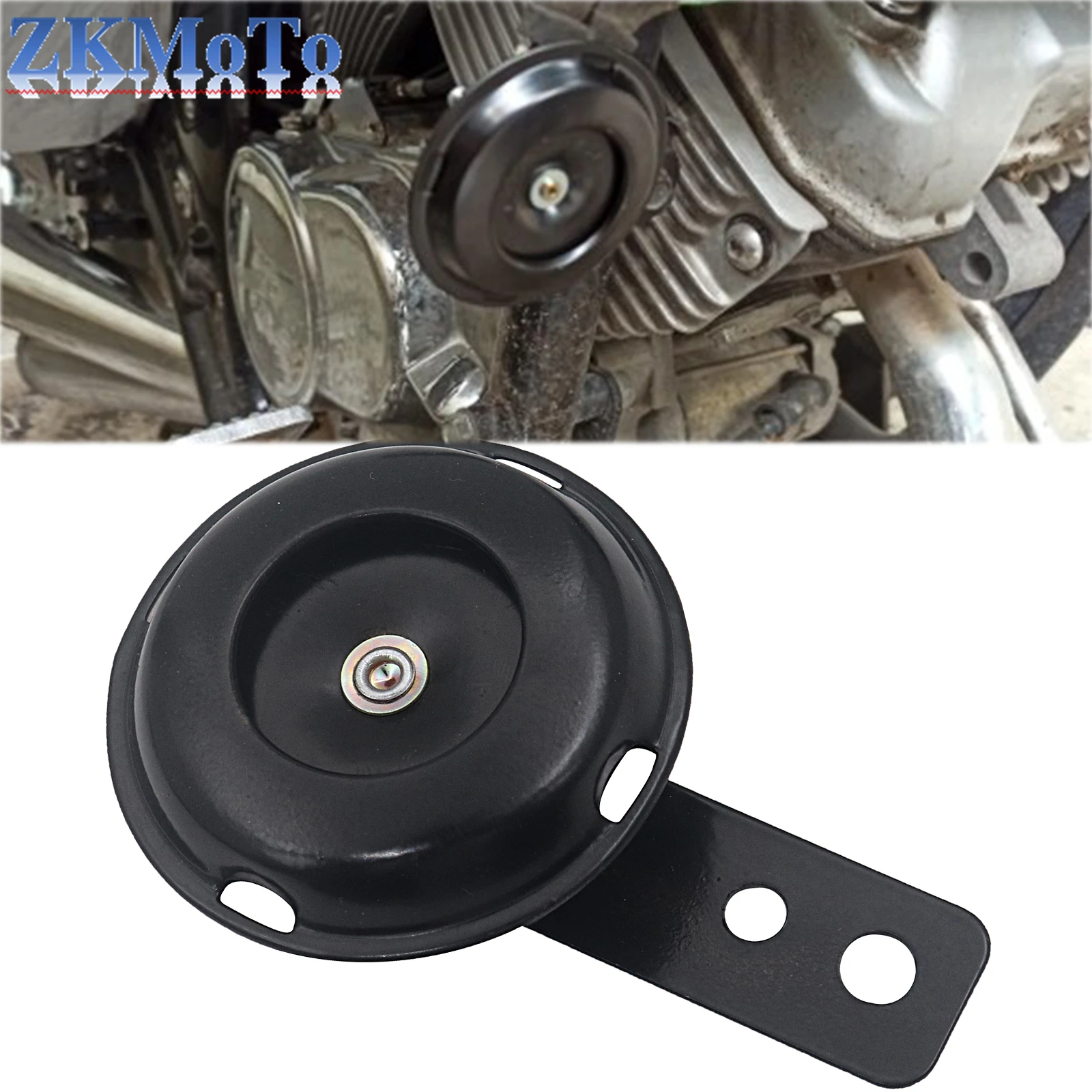Motorcycle Electric Horn 12V 1.5A 105db Waterproof Round Horn Speaker ...