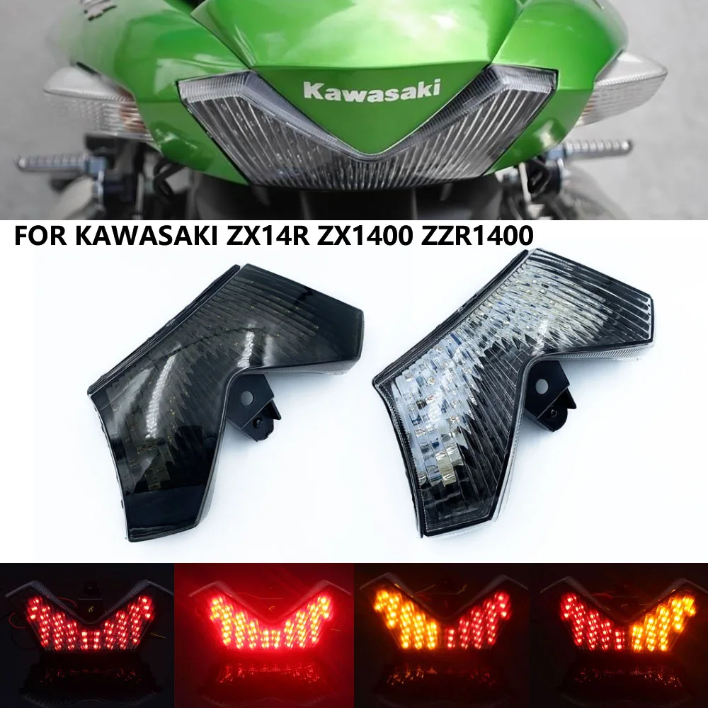Rear-brake-signal-integrated-LED-light-smoke-2006-2015-Kawasaki-Ninja ...