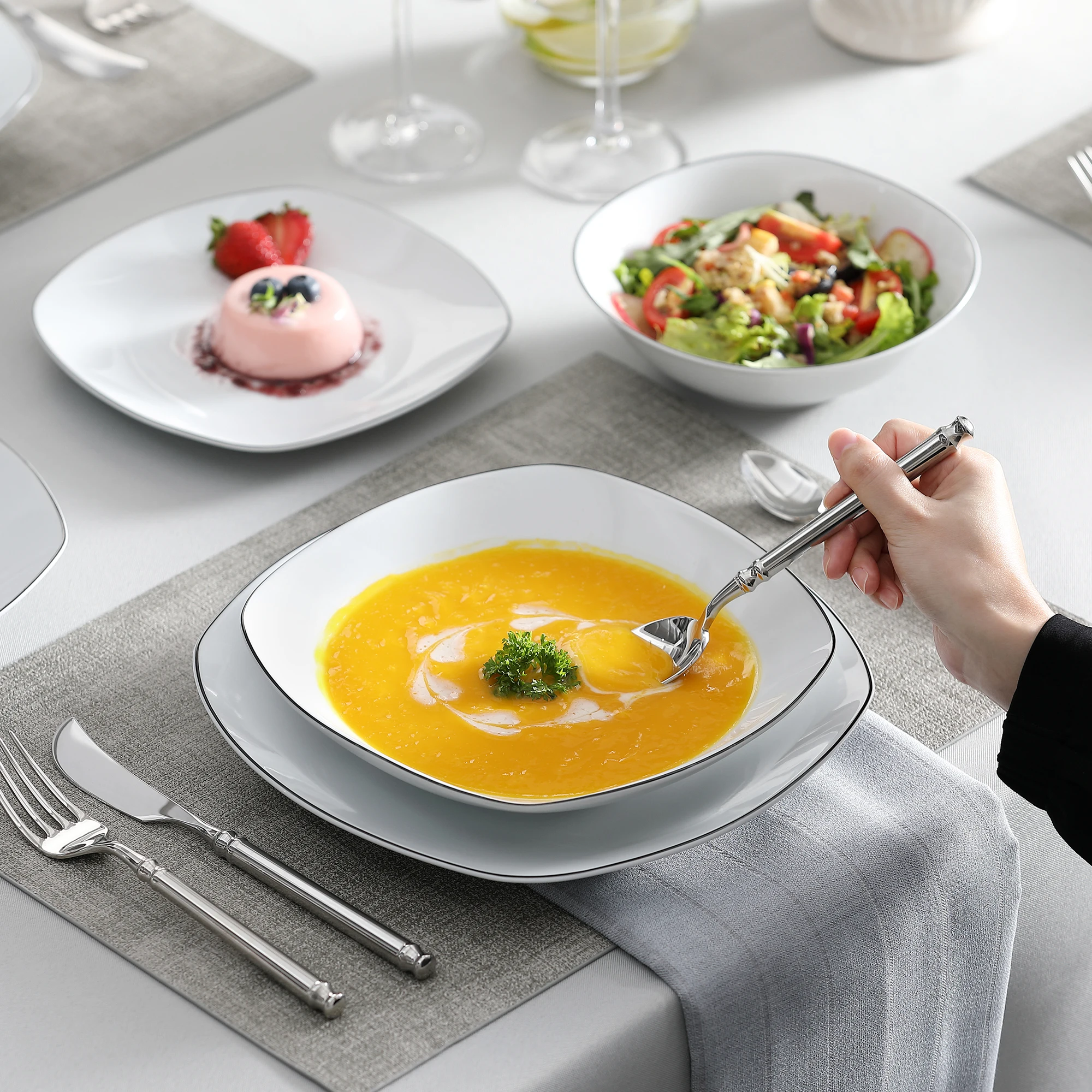 MALACASA-ELISA-24-48-St-ck-Porzellan-Platten-Sets-mit-12-Suppe ...