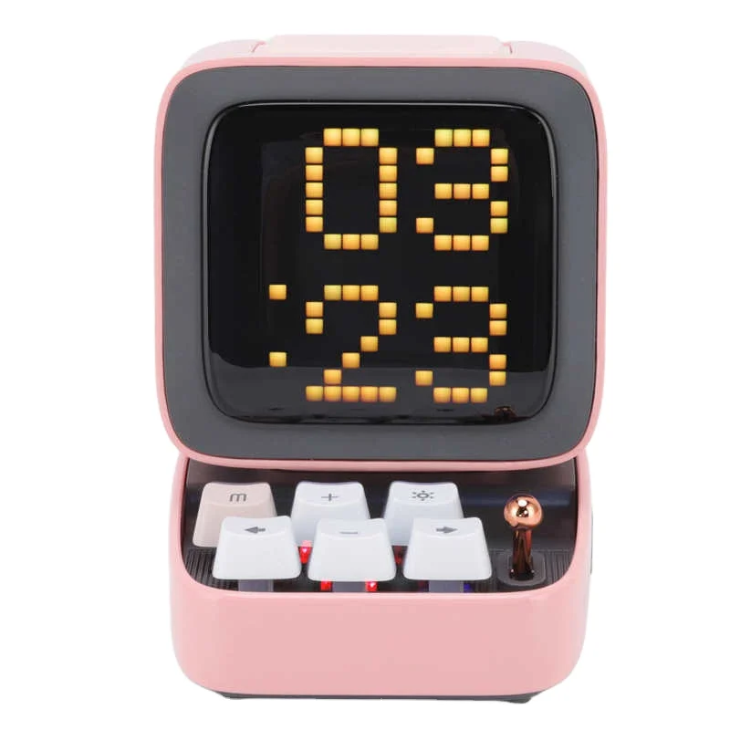 Alarm-Clock-Gaming-Speaker-Pixels-Sem-Fio-Retro-Bonito-Cobertura-De-Som ...