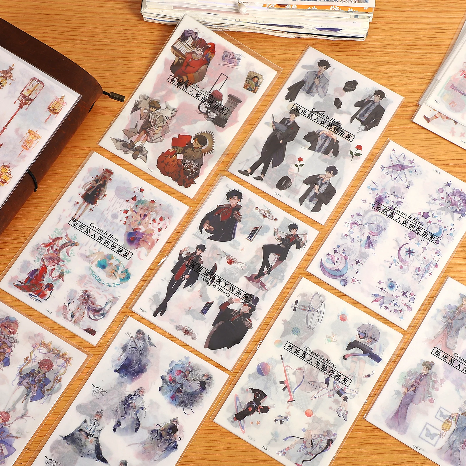 6Sheets-Cute-Journal-Collage-Material-Washi-Paper-Sticker-Cartoon ...