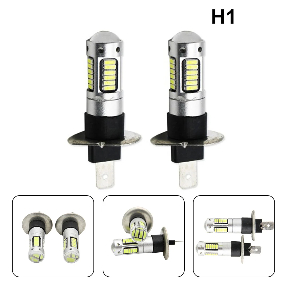 2pcs-H1-LED-Fog-Light-Bulbs-Kit-50W-6000K-Super-Bright-White-DRL-LED ...