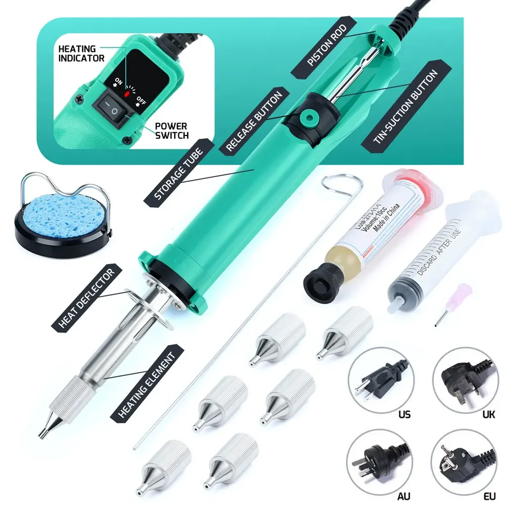 YIHUA 180W Electric Vacuum Suction Tin Gun Sucker Desoldering Iron ...