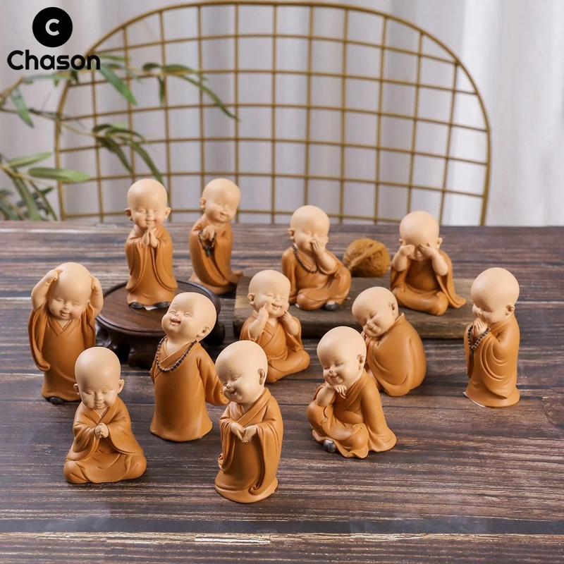 Kawaii-Cute-Buddhist-Little-Monks-Miniature-Bonsai-Figurines-Buddha ...