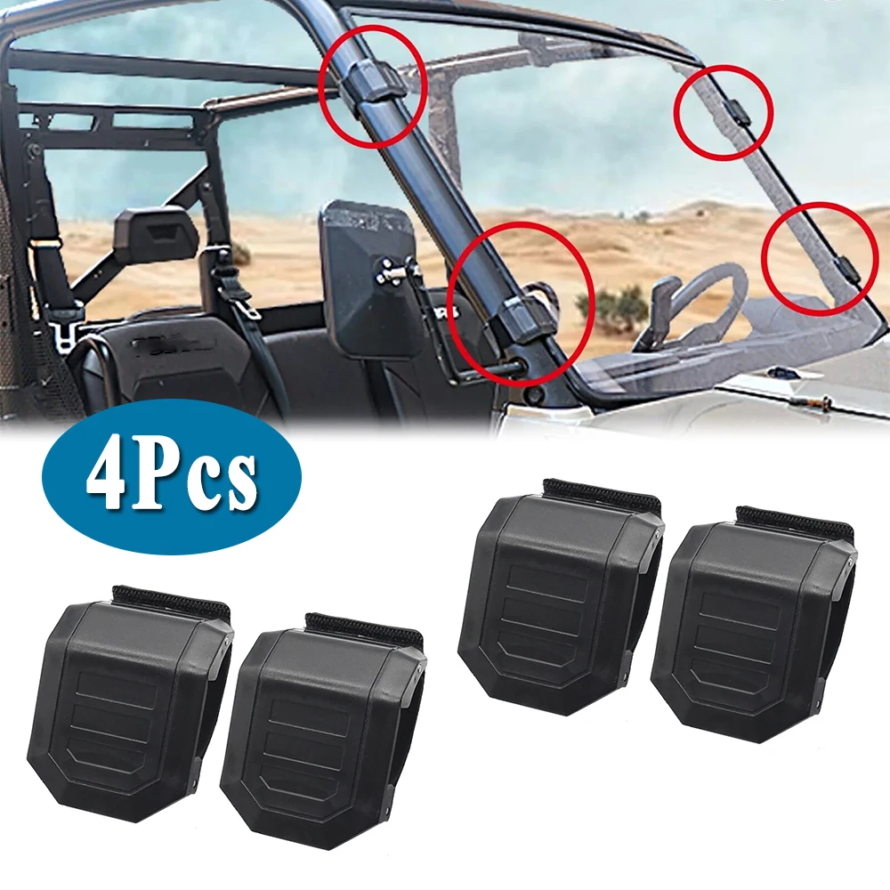 4Pcs UTV Windshield Window HD Clamp 1.5-2'' Tube Universal for Can-Am ...
