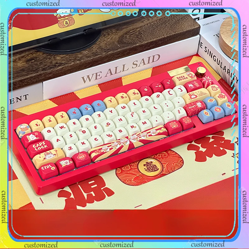Original-RECCAZR-R66-Wireless-Bluetooth-Three-mode-Mechanical-Keyboard ...