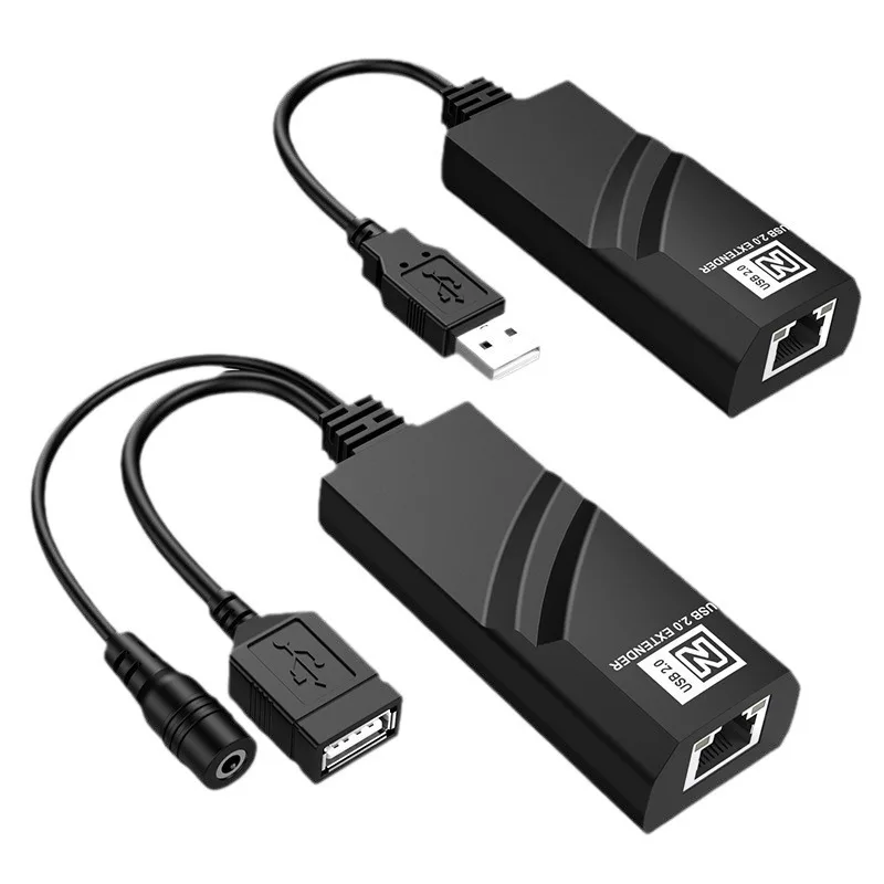 Extensor-de-cabo-Ethernet-USB-2-0-sobre-Cat5-Cat5E-Cat6-transfer-ncia ...