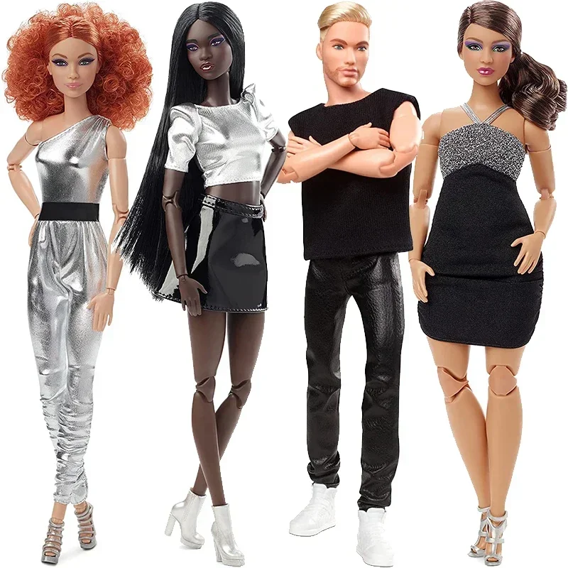 Original-Barbie-Signature-Looks-Dolls-Dark-Brown-Red-Curly-Hair-Yoga ...