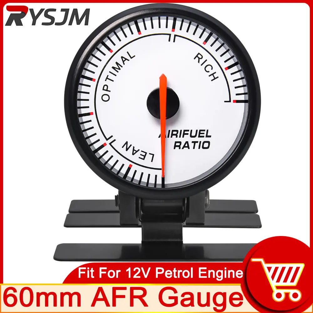 60mm Air Fuel Ratio Gauge With Holder Digital Air Pressure Turbo Boost ...