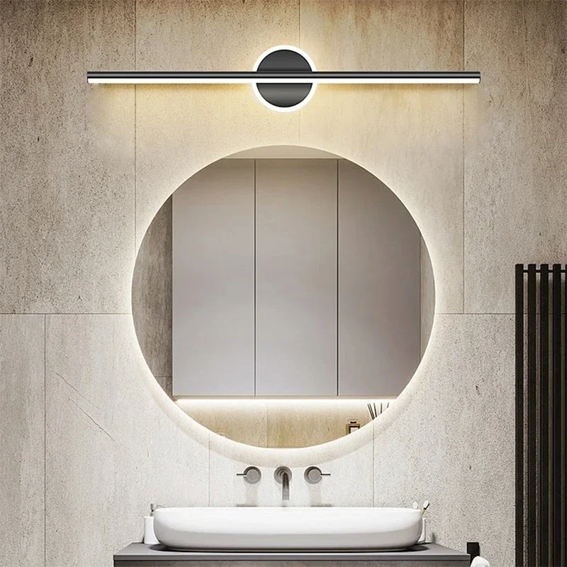 Modern-LED-Mirror-Lamp-40-60-80cm-Wall-Light-Bathroom-Toilet-Black-Gold ...