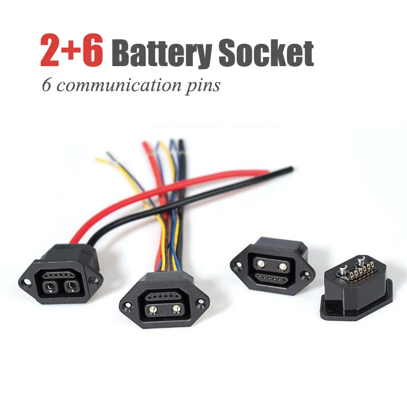 Electric-Vehicles-2-6-Female-Battery-Socket-with-Wire-E-bike-8Pin ...
