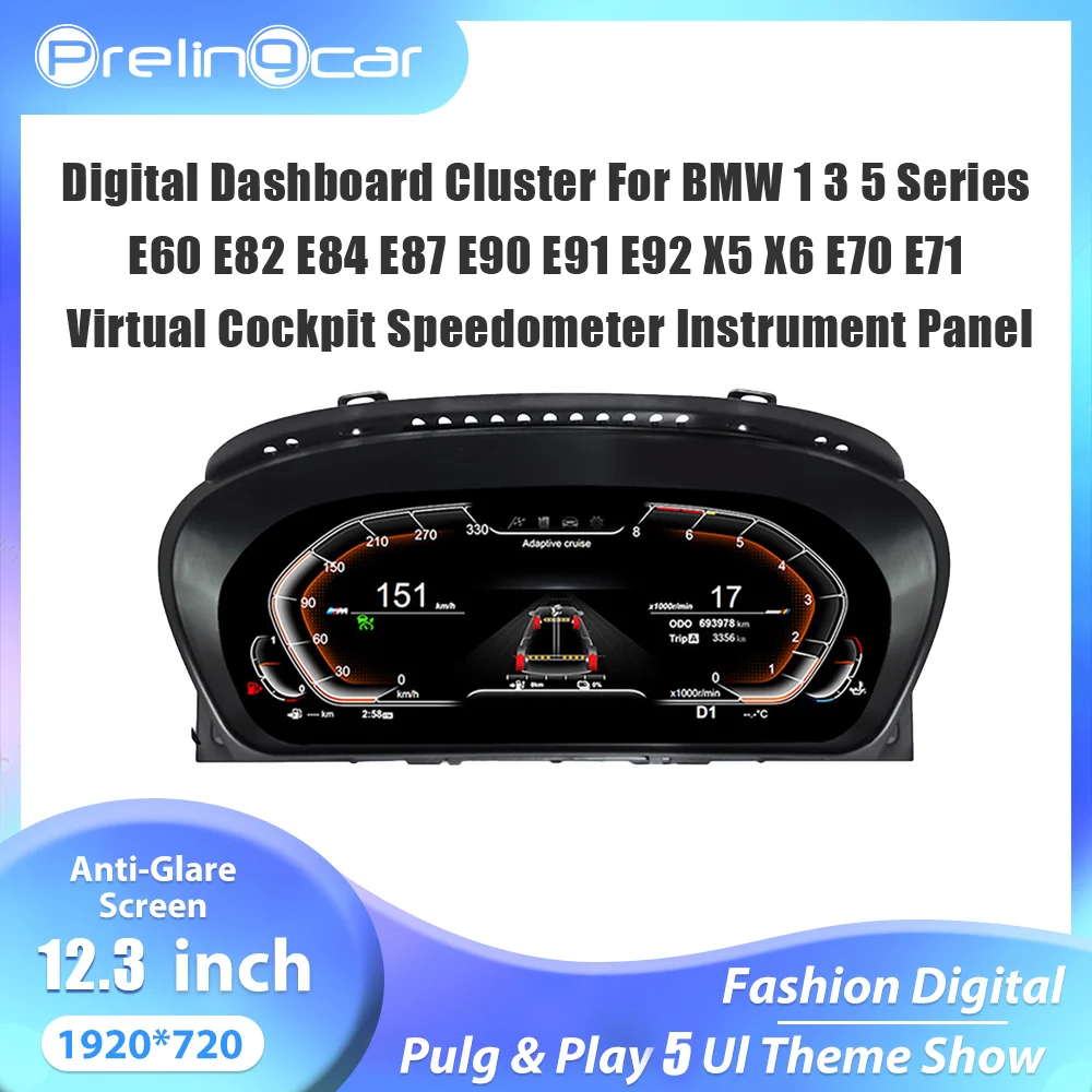 Dashboard Digital Cluster For BMW 1 3 5 Series E60 E82 4 E87 E90 E91 ...