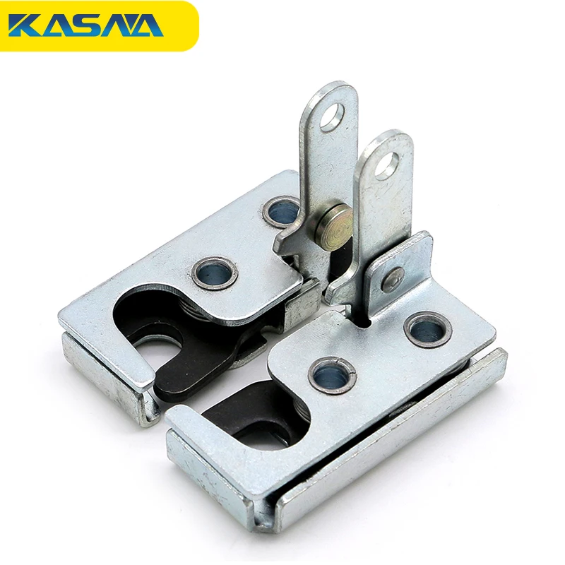 Door-Panel-Iron-Zinc-Plated-Right-Handed-Rotary-Latch-Lock-Silver-Tone ...
