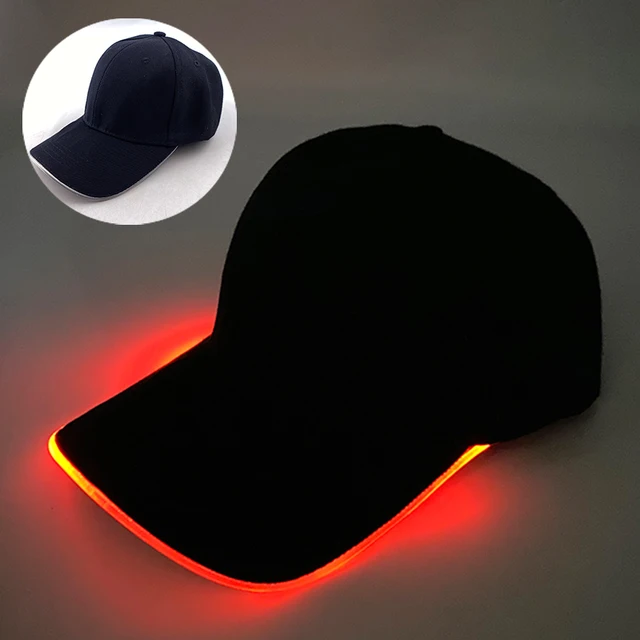 Fashion LED Glow Cap Outdoor Sport Sunshade Glowing Baseball Cap Casual ...