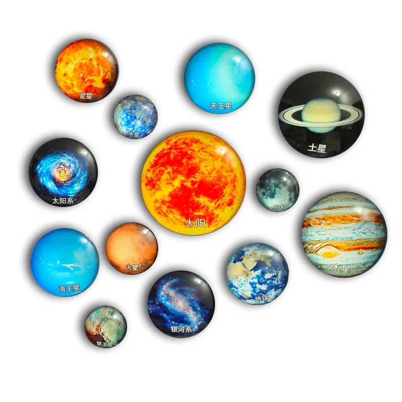 Solar-System-Eight-Planets-Stereoscopic-crystal-glass-Magnetic ...