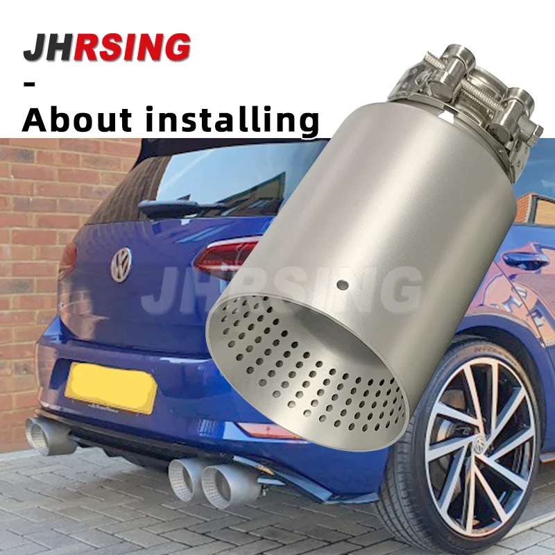 1-Piece-Upgrade-304-Matte-Stainless-Steel-Exhaust-Tip-Universal-Car ...