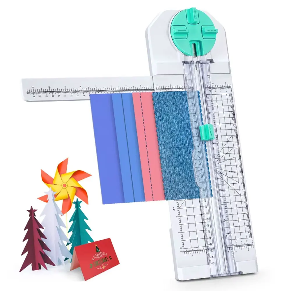 This four-in-one multi-functional craft paper cutter features straight ...