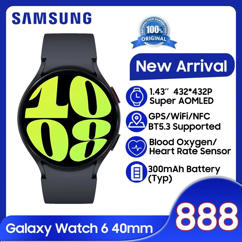 Samsung-Galaxy-Watch-6-40-44mm-SmartWatch-Exynos-W930-Blood-Pressure-Measurement-ECG-Fitness-GPS ...