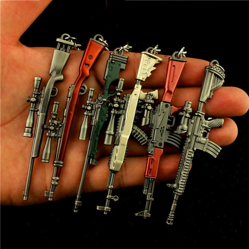 Mini-PUBG-Gun-Keychain-Battlegrounds-Backpack-Battle-Frying-Pan-Helmet ...