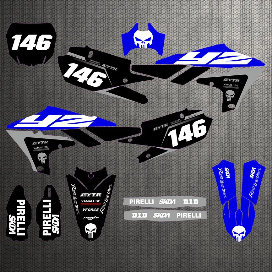 For Yamaha YZF 250 YZ250F 2019 2020 2021 2023 Graphics Stickers Emblems ...