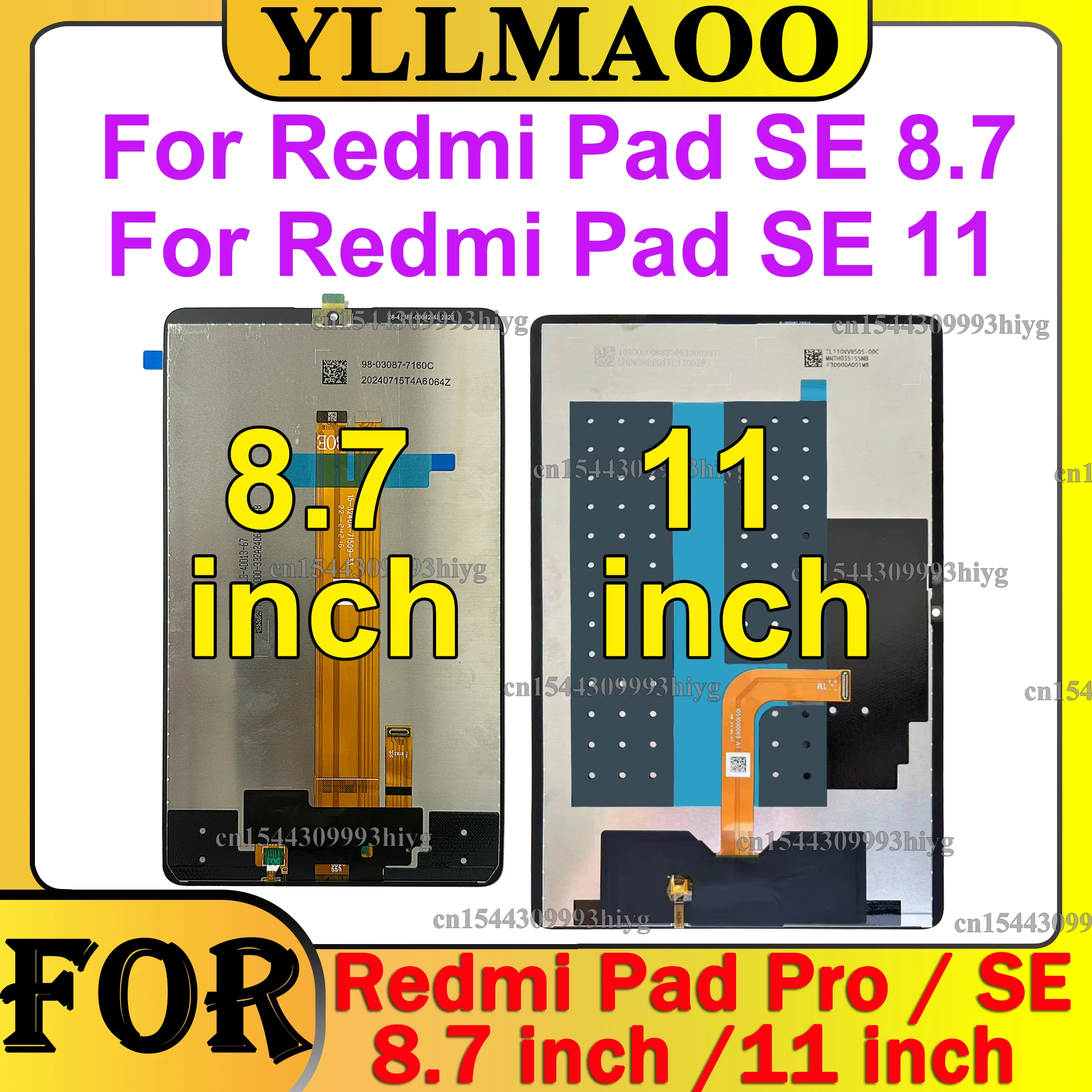 Tablet Display For Xiaomi MI Pad POCO For Redmi Pad2 2025 LCD Touch ...