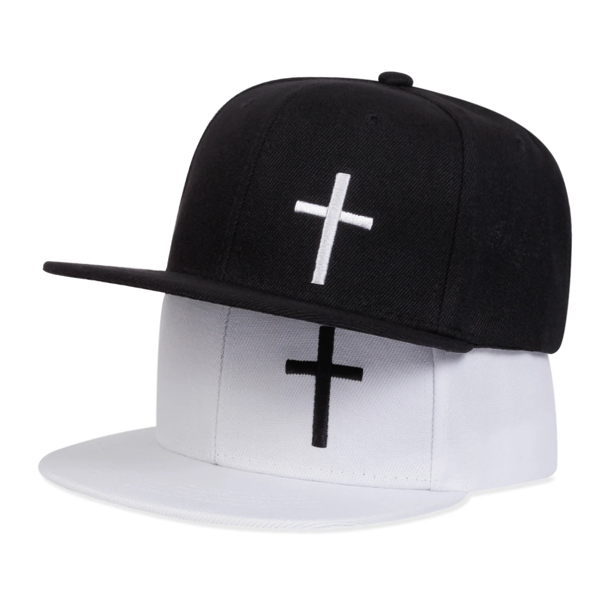 Unisex Cross Embroidery Hip-hop Hats Spring Autumn Outdoor Adjustable ...