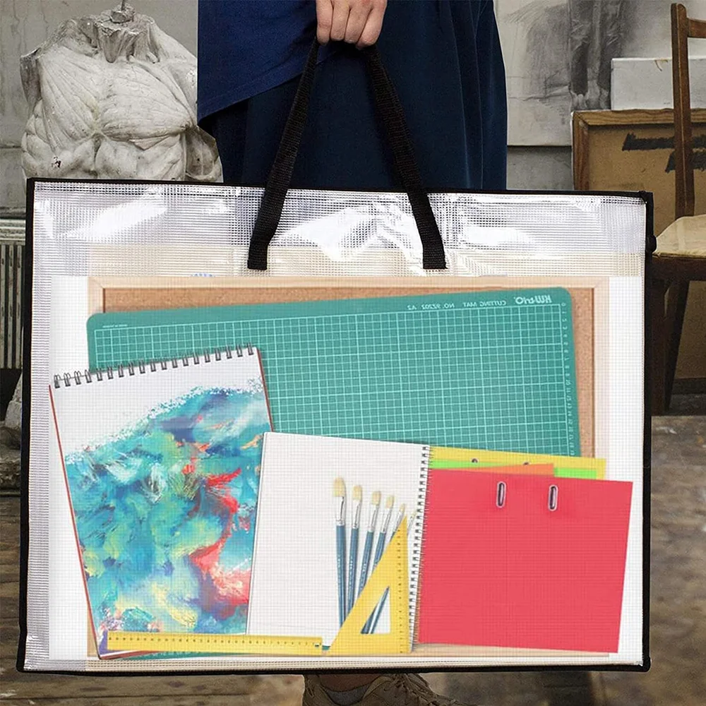 25x19-Art-Portfolio-Bag-Art-Pvc-Storage-Pocket-Large-Poster-Storage-Bag ...