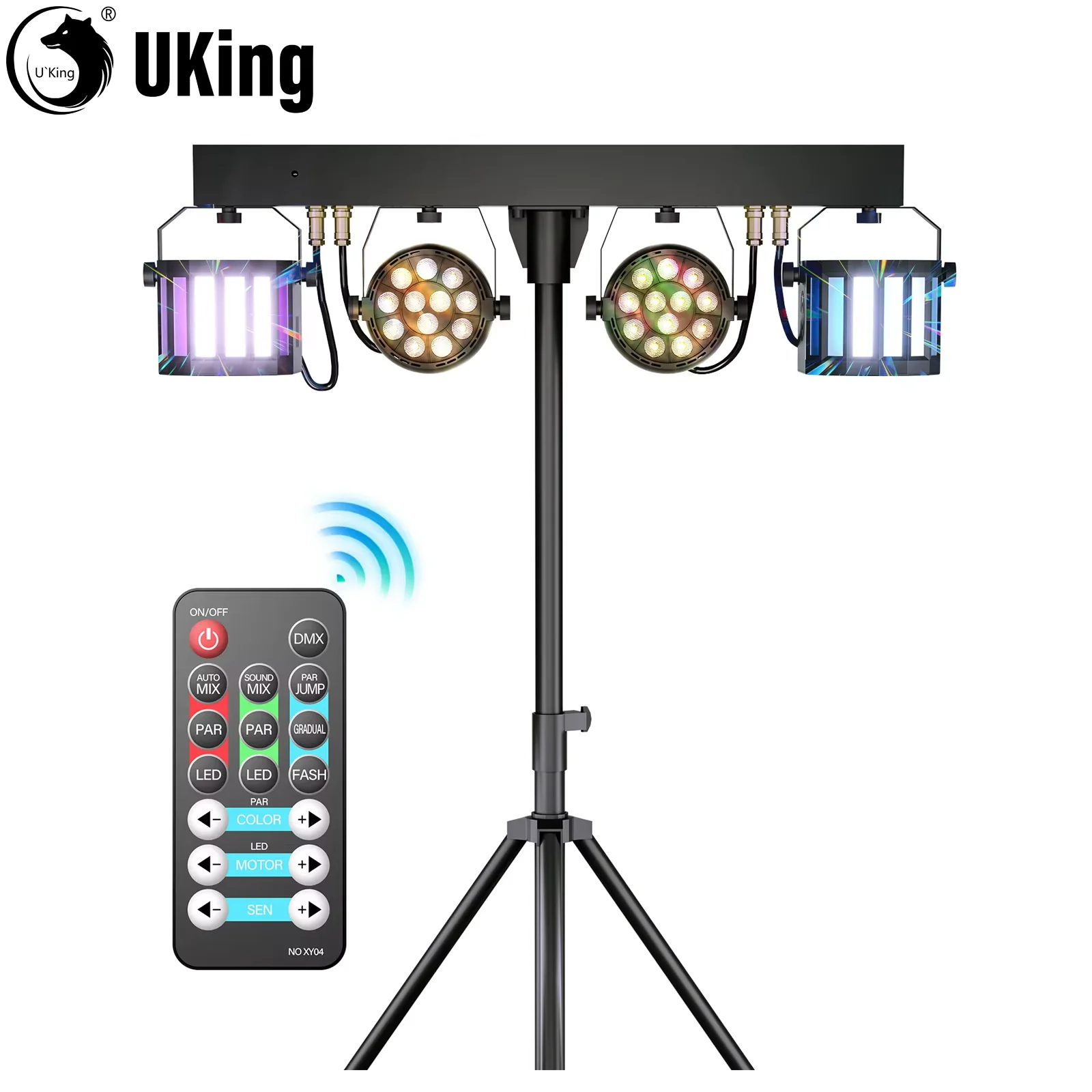 U-King-Combination-Bracket-Lights-60W-RGBW-LED-Par-Light-DMX-Controlled ...
