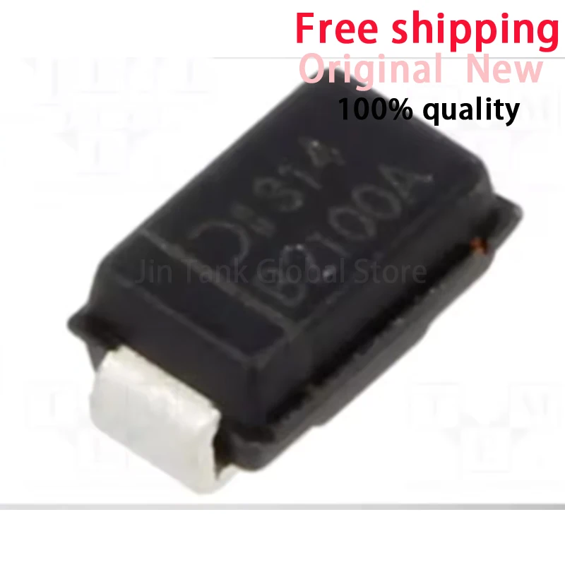 10/100PCS B2100A-13-F B2100 B2100 2A/100V DO-214AC SMD Schottky Diode ...