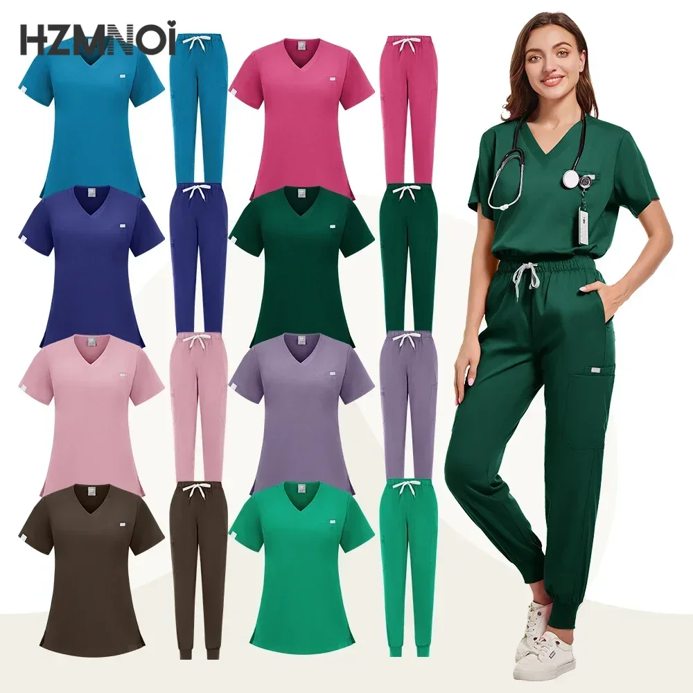 Unisex-Medical-Uniforms-Men-Women-Nursing-Clothes-Beauty-Costume-Nurse ...