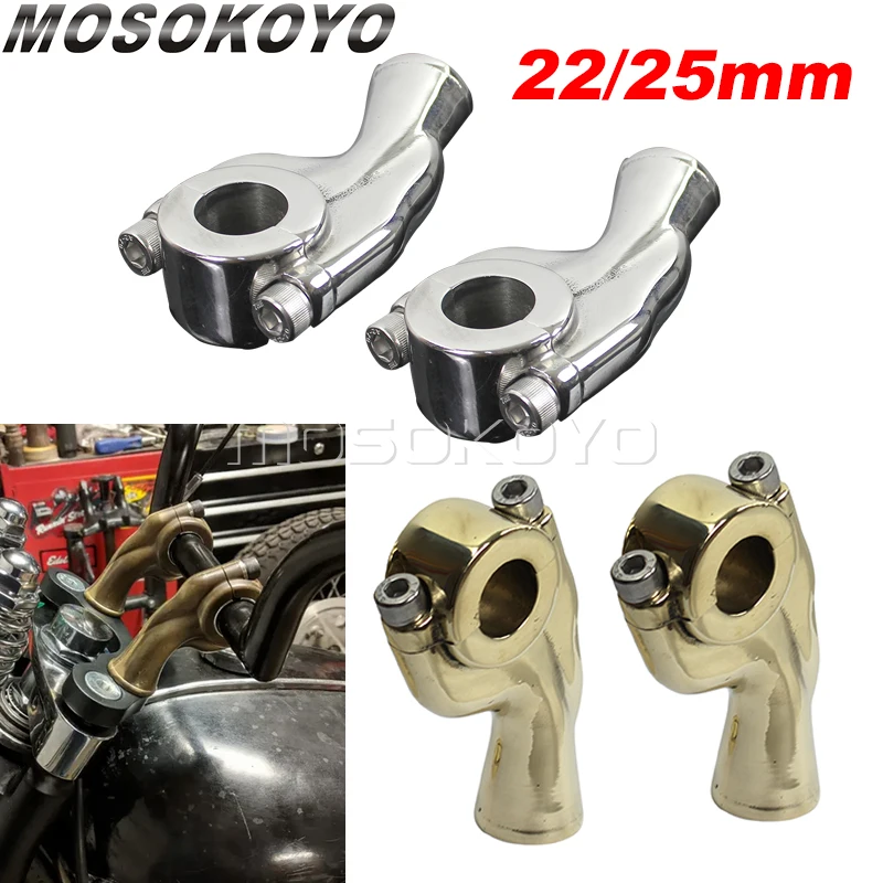 Motorcycle-22mm-7-8-Handlebar-Bar-Risers-Mount-Bracket-Clamp-25mm-1 ...