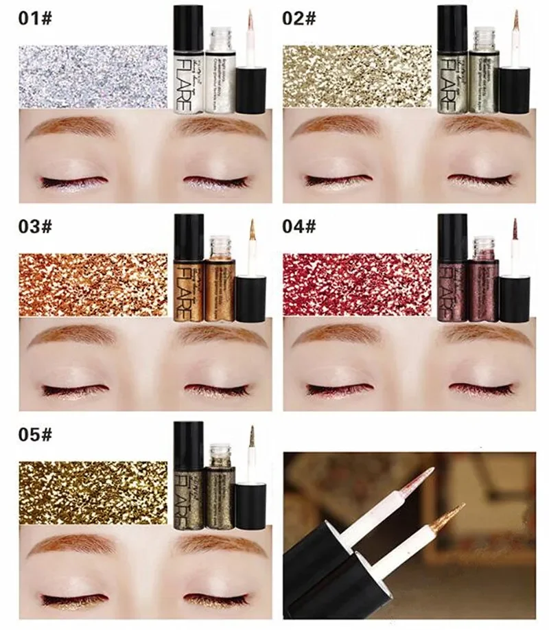 Shiny Eye Shadow liner Pearlescent Diamond Waterproof Liquid Sequins ...