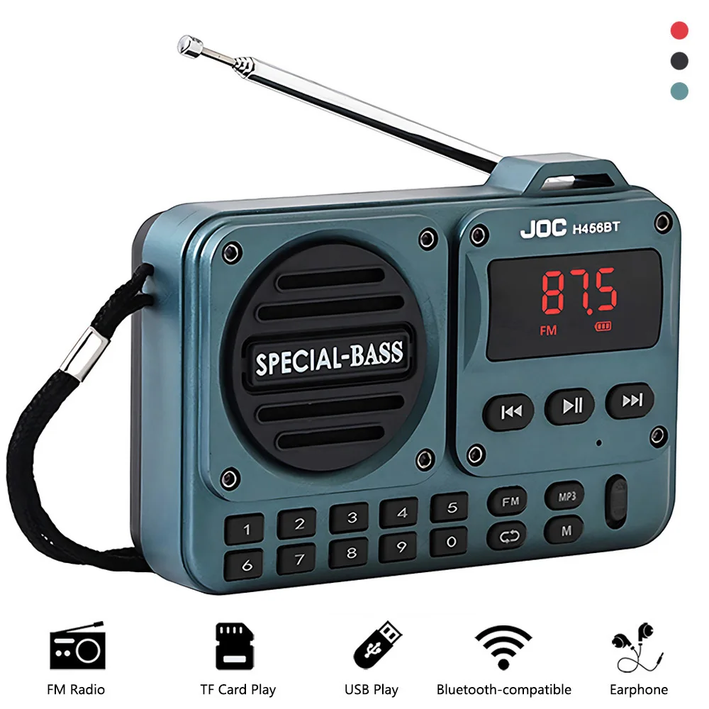 Radio-FM-port-til-recargable-altavoces-Bluetooth-con-receptor-de-Radio ...