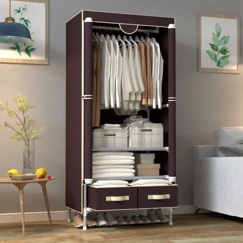 Simple-wardrobe-modern-minimalist-bedroom-storage-single-person-economy ...