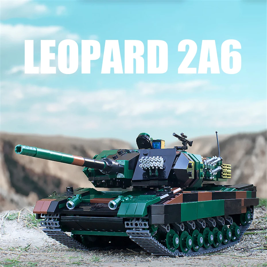 Leopard-2A6-Technical-Tank-MOC-Bricks-WW2-Military-German-Army-Toys-for ...