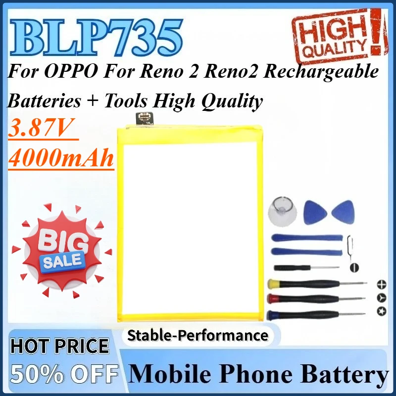 3.87V 4000mAh BLP735 Rechargeable Batteries High Quality For OPPO For ...