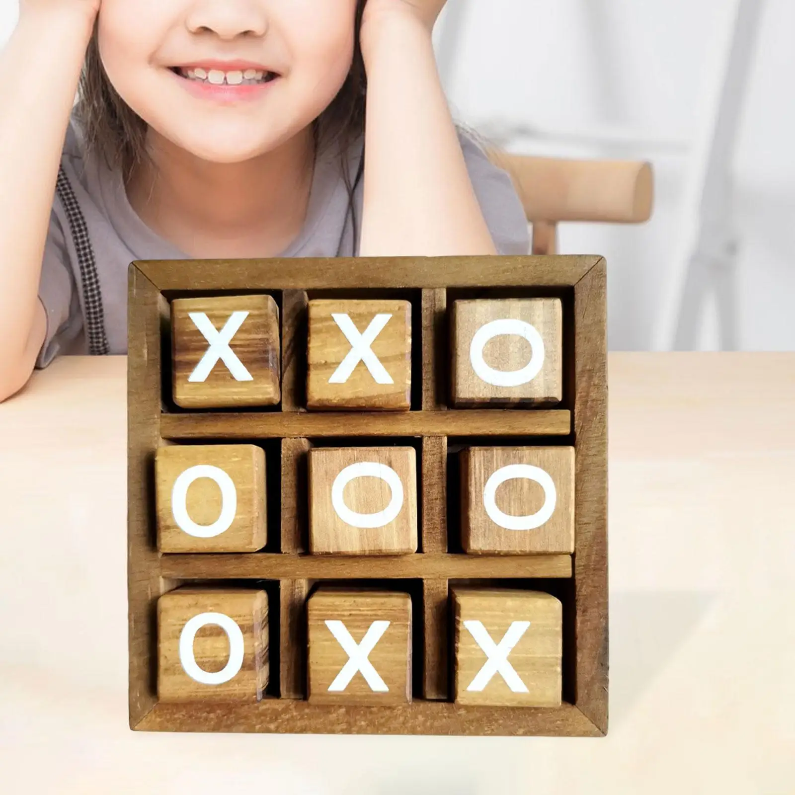 Wooden-Tic-TAC-Toe-Strategy-Board-Games-Party-Favor-Fun-Indoor-Brain ...