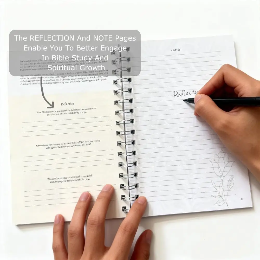 Hot Spiral Bound The Bible In A Year Through Gods Word A 52-Week Study ...