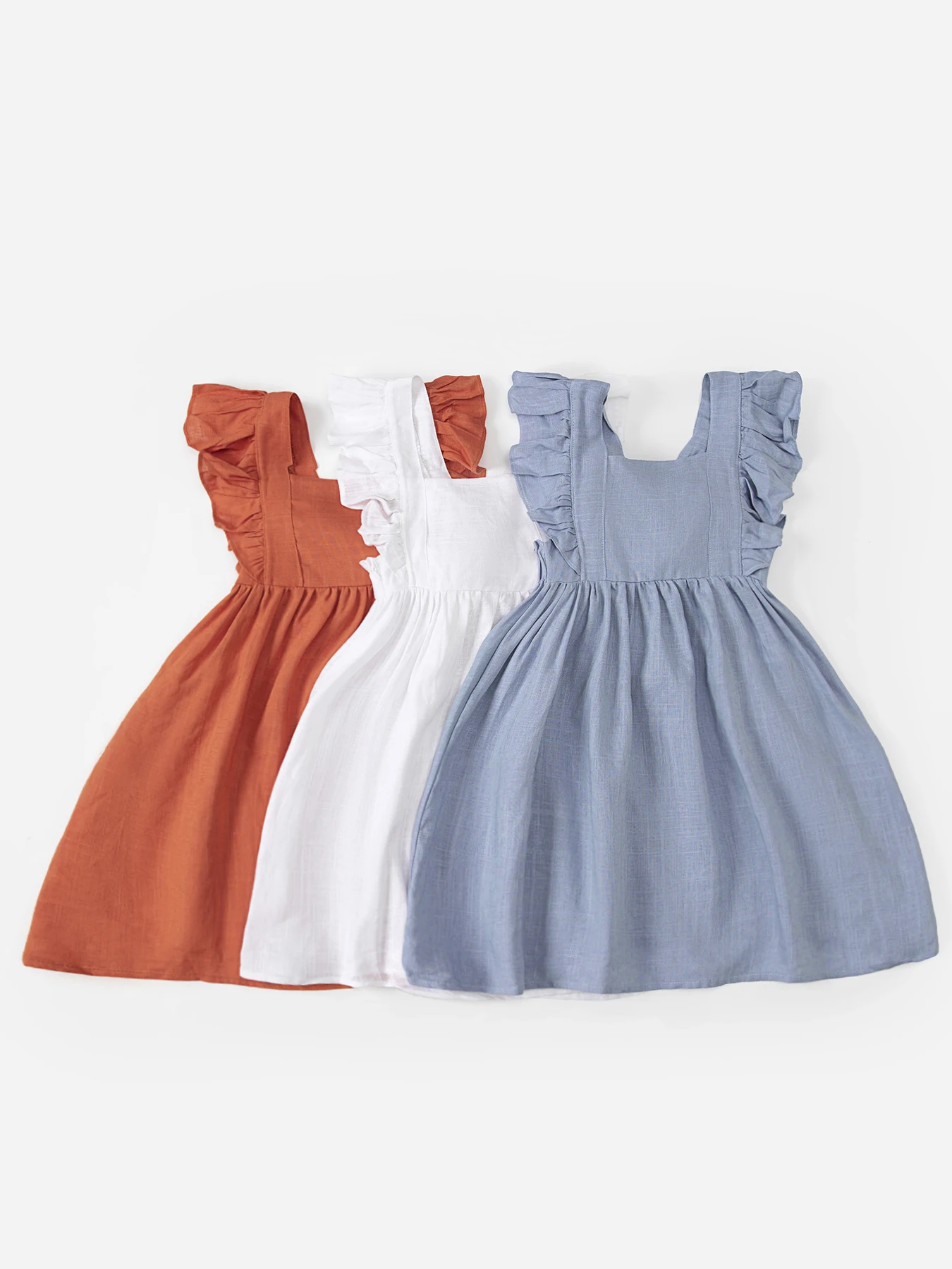 Cotton-Linen-Embroidered-Dress-for-Baby-Girl-Ruffled-Princess-Dress ...