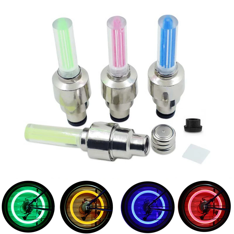 2Pcs-Neon-Bike-Spoke-Lights-Bicycle-LED-Light-Tire-Valve-Cap-Flashlight ...
