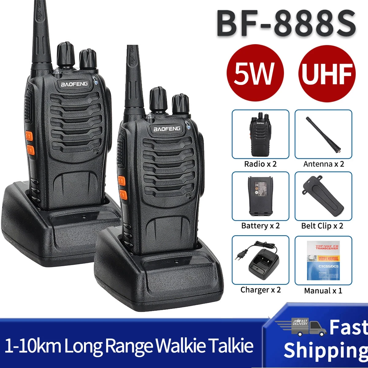Long Range Walkie Talkie Radio | Radio Comunicador Transceiver - Bf ...