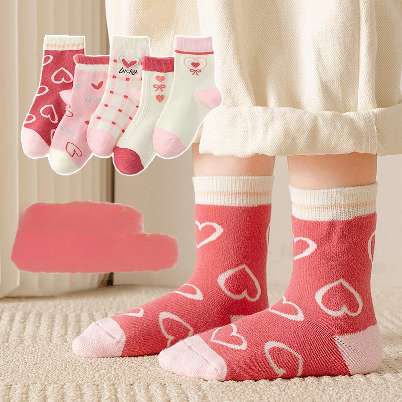 5Pairs-lot-Children-Socks-for-Kids-Cute-Girls-Cotton-Cute-Outdoor-Travel-Sports-Socks-Causual ...