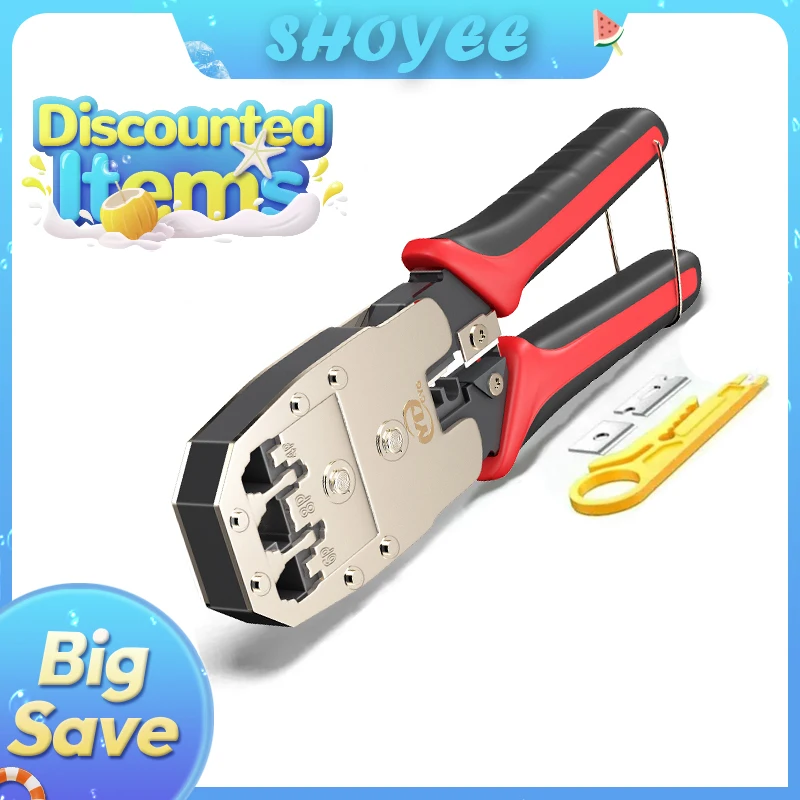 RJ45 Crimper RJ11 RJ45 Crimping Tool Ethernet Network LAN Cable Crimper ...