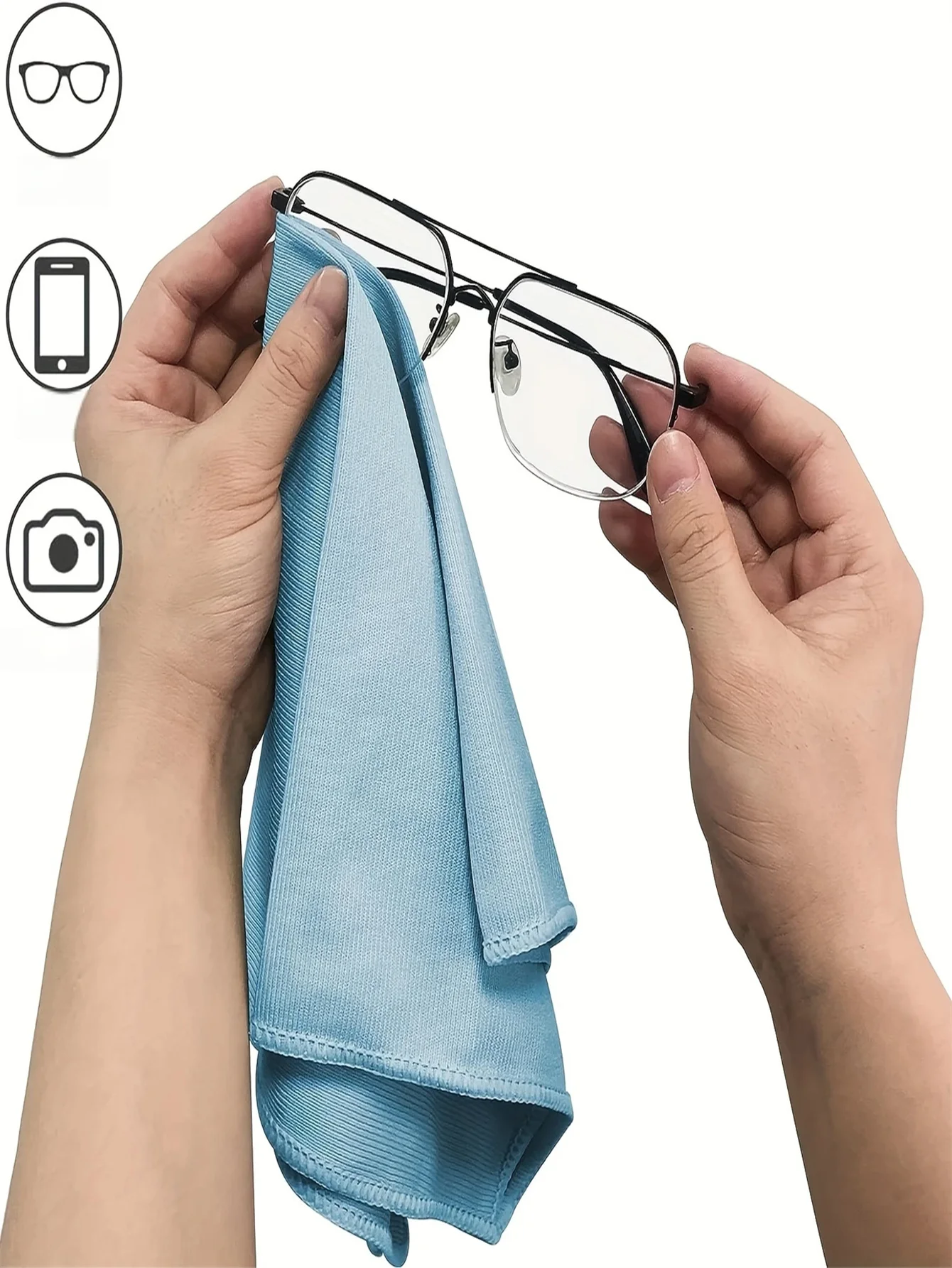3-Pack Microfiber Glass Cleaning Cloths - Lint-free design for quick ...