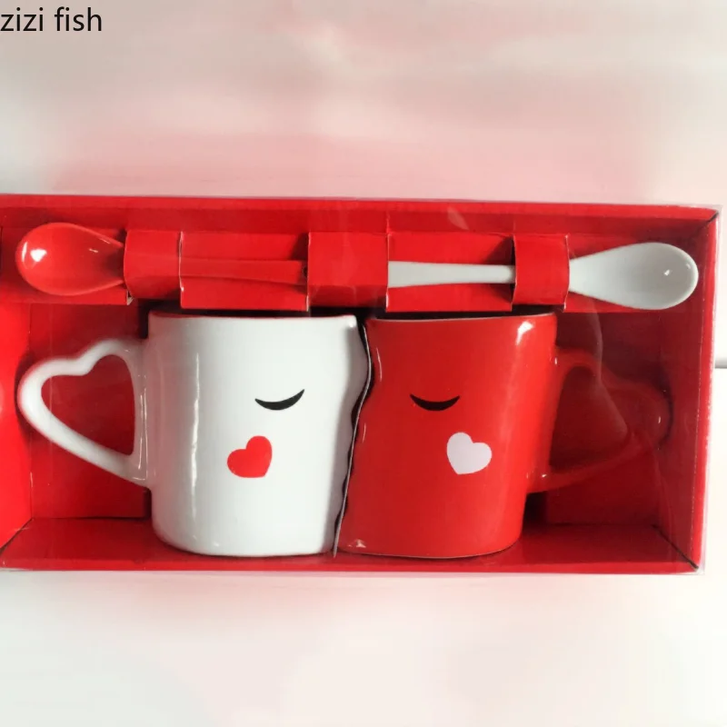 Ceramic-Mugs-2-Piece-Set-Couple-Water-Glasses-Pair-Cups-Breakfast-Cups ...