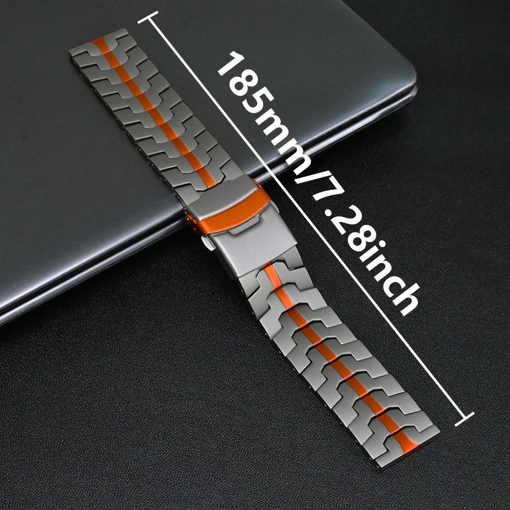 Luxury Titanium Watchband Bracelet, 22mm Adjustable Strap, Premium ...