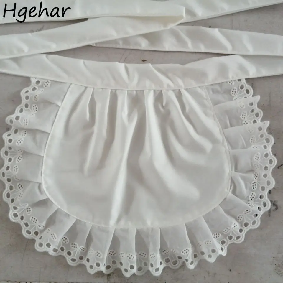 New Short Waist Lace Aprons Cute Cleaning Apron Household Cooking ...