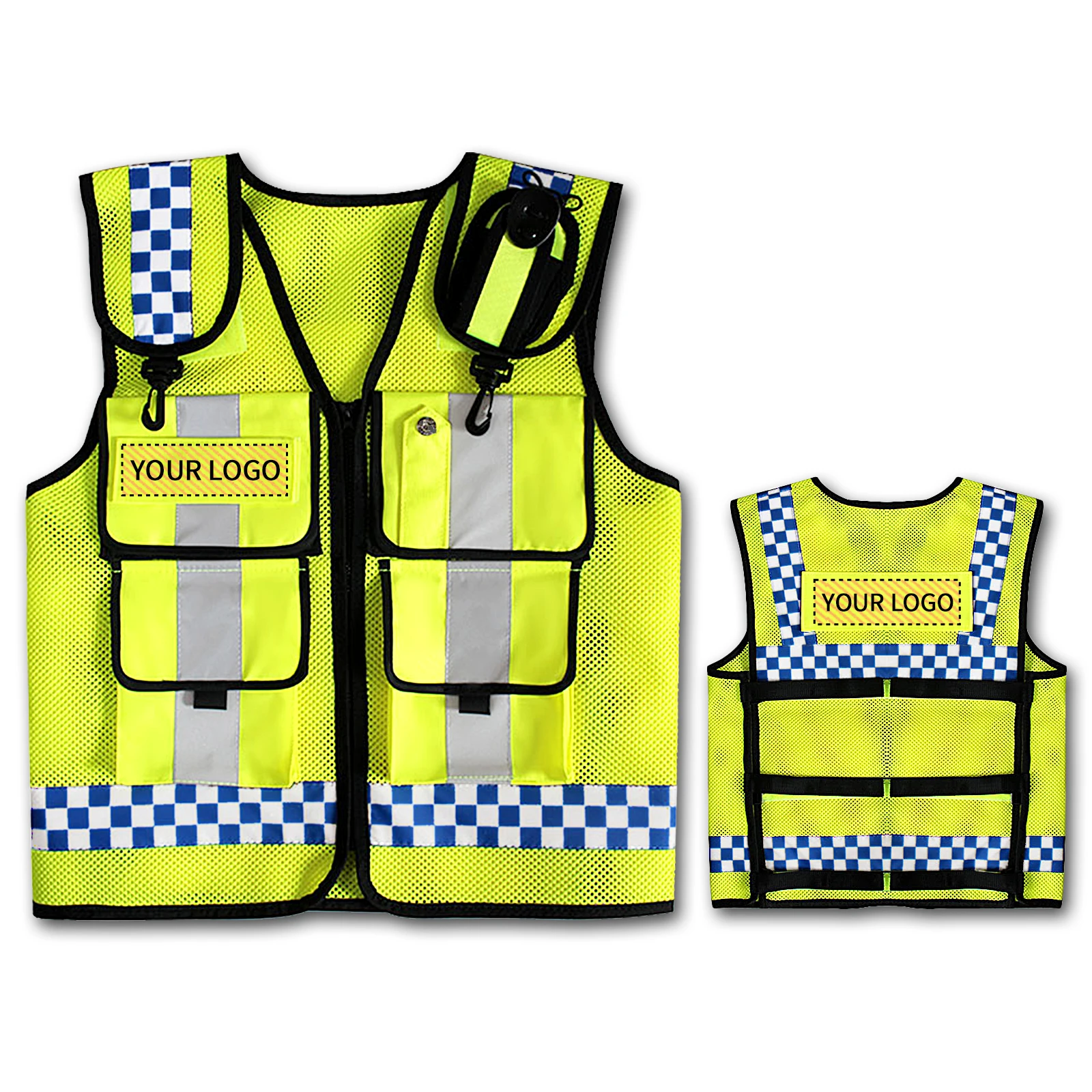 Police-Reflective-Vest-High-Visibility-Reflective-Bonded-Multiple ...