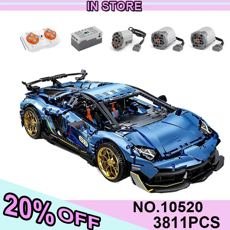 2023 KBOX 10520 New MOC Lambo SVJ Super Technical Car Model Building ...