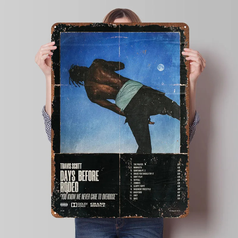 Travis Scott Days Before Rodeo Poster TV Series Tinplate Sign Room ...